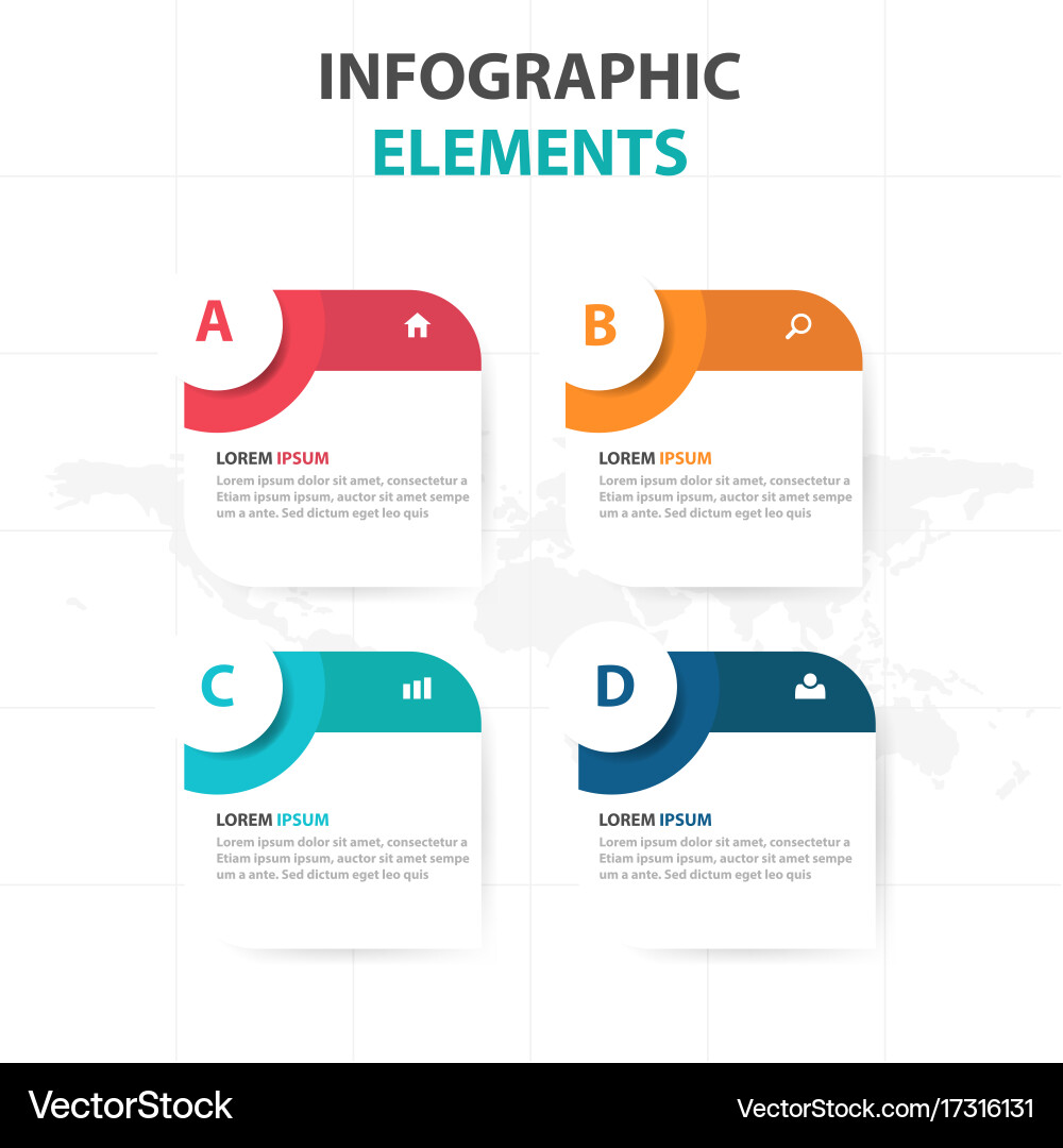 Abstract circle text box business infographics Vector Image