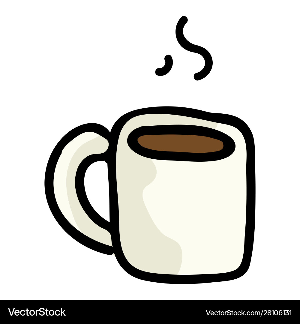Cute Coffee Mug Cartoon Royalty Free Vector Image