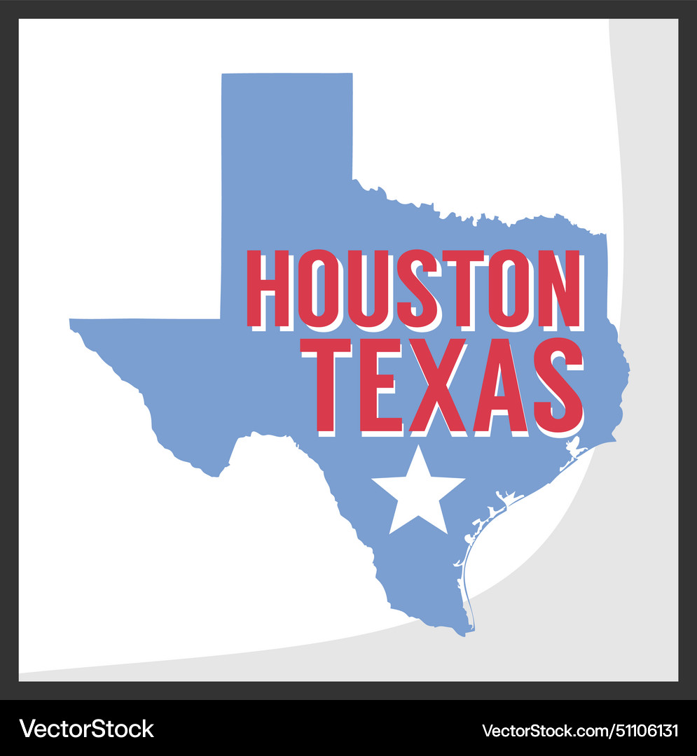 Houston texas united states Royalty Free Vector Image