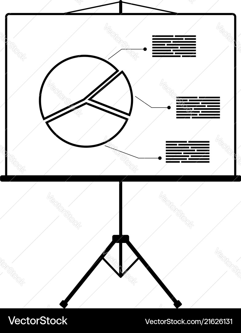 Icon of presentation stand Royalty Free Vector Image