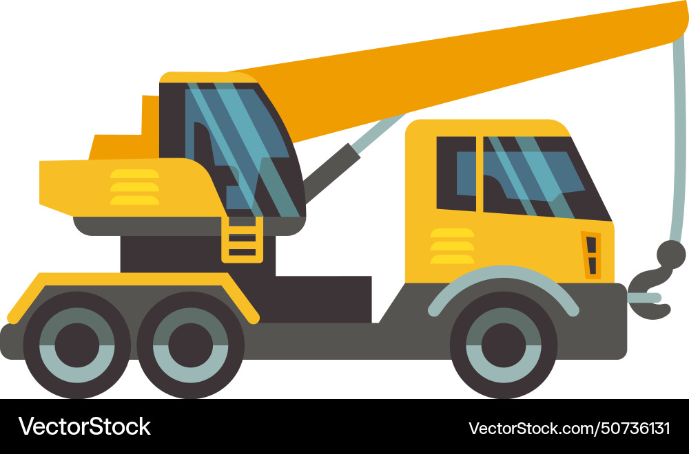 Mobile crane icon cartoon industrial construction Vector Image
