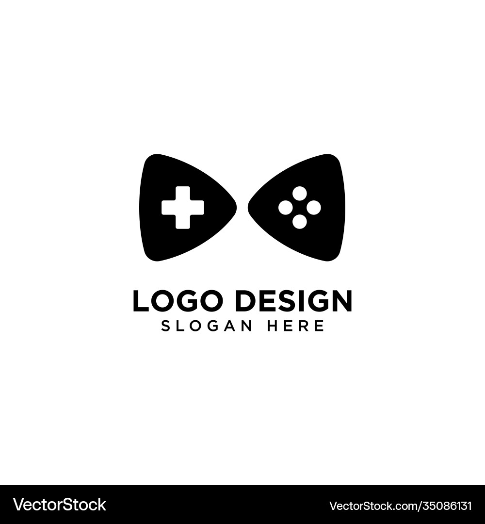 Play and game logo design Royalty Free Vector Image