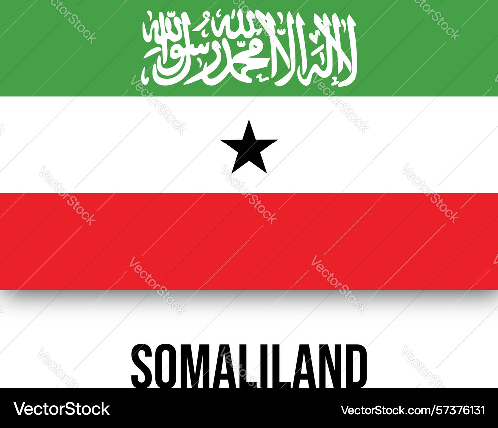 Somaliland flag Royalty Free Vector Image - VectorStock