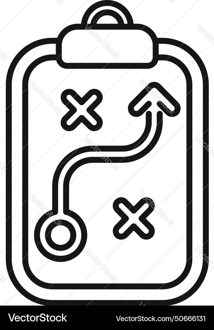 Tactical work board icon outline family Royalty Free Vector