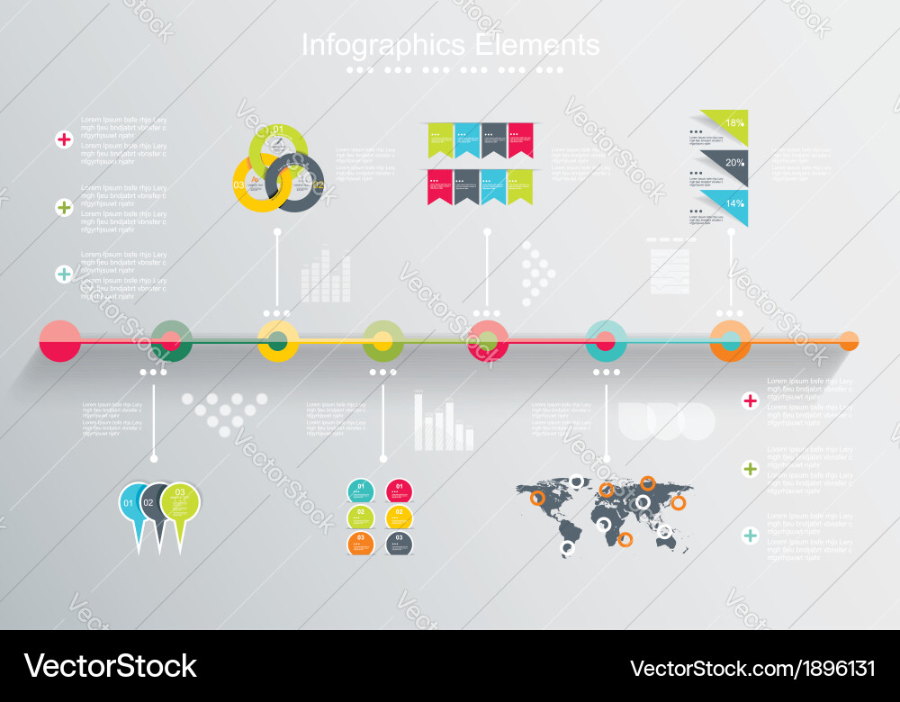 Time line design template Royalty Free Vector Image