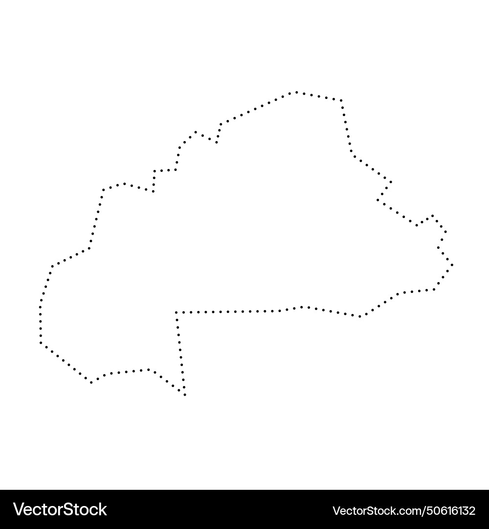 Burkina faso dotted outline map Royalty Free Vector Image