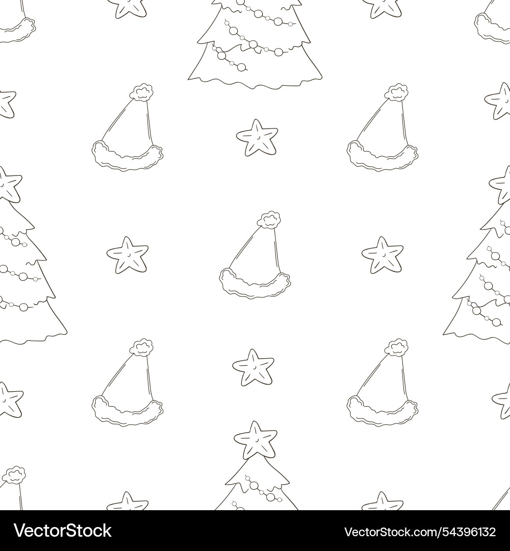 Christmas background coloring pattern in hand Vector Image
