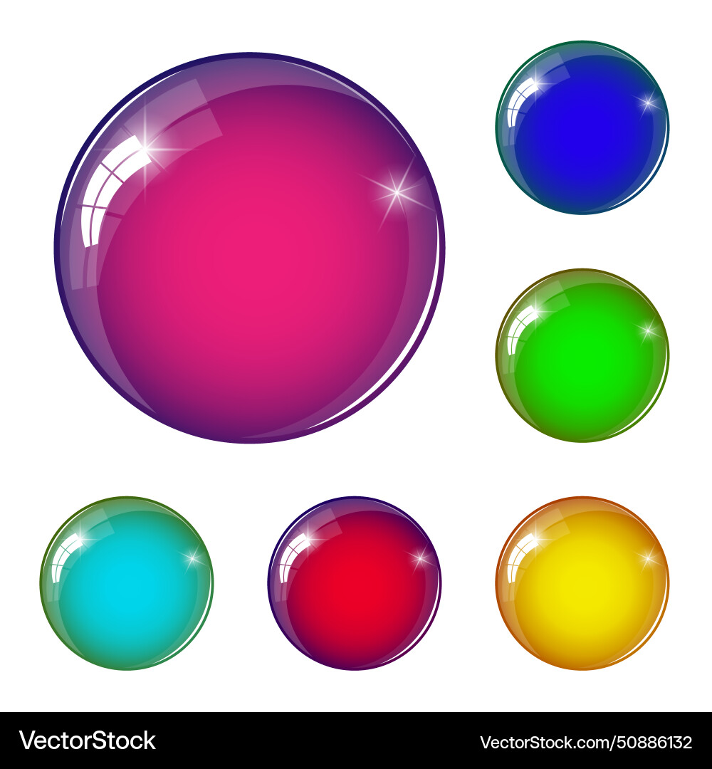 Christmas glossy balls Royalty Free Vector Image