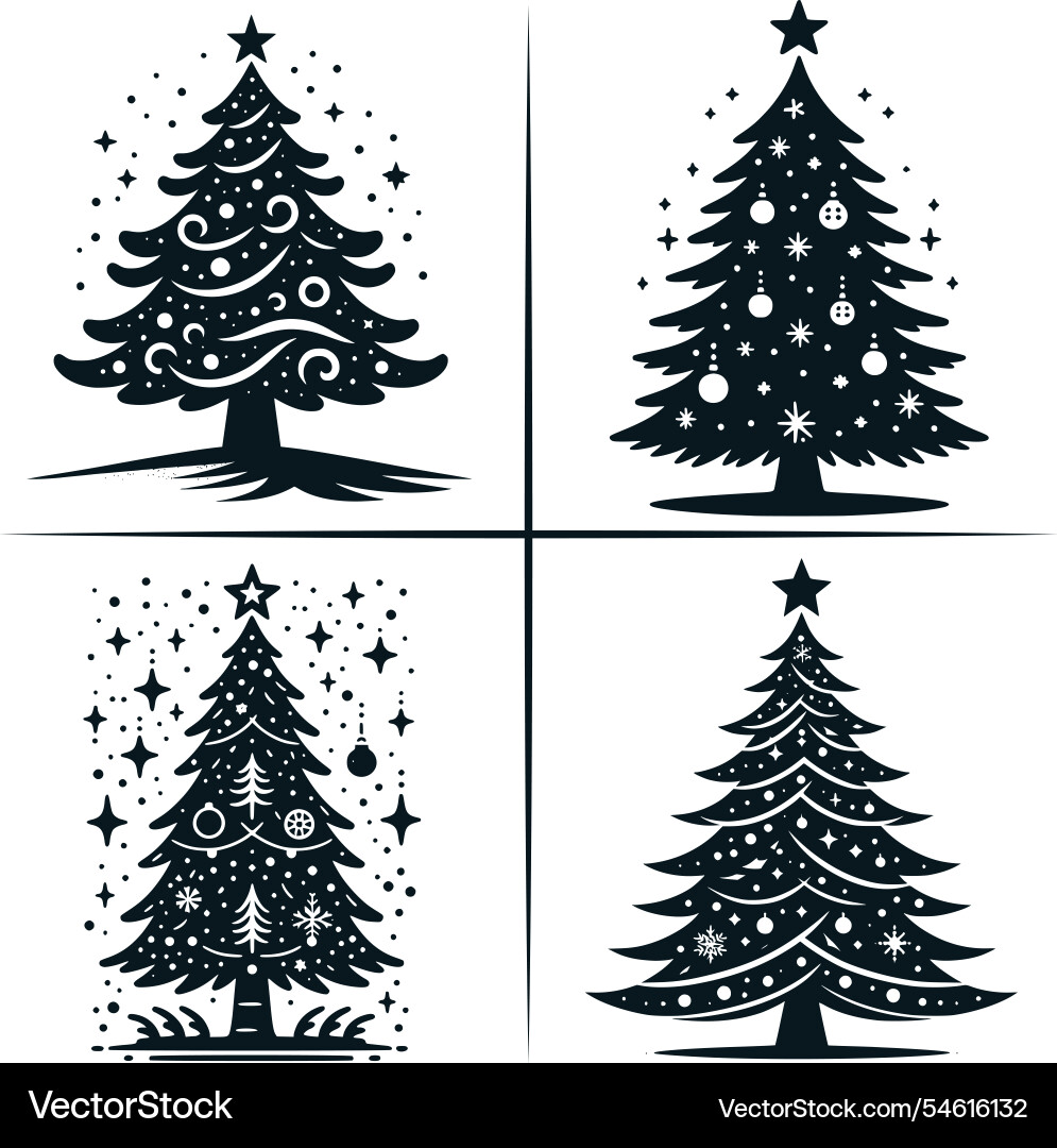 Christmas tree svg bundlechristmas svgchris Vector Image