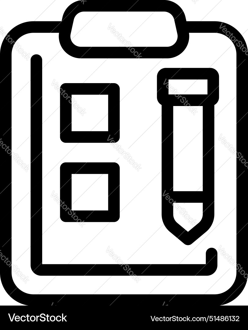 Clipboard and pencil icon Royalty Free Vector Image
