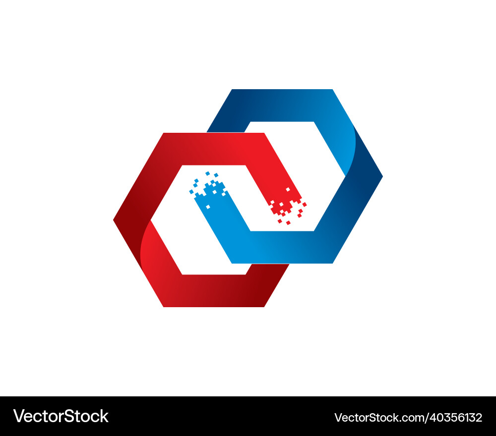 Connect logo template icon symbol Royalty Free Vector Image