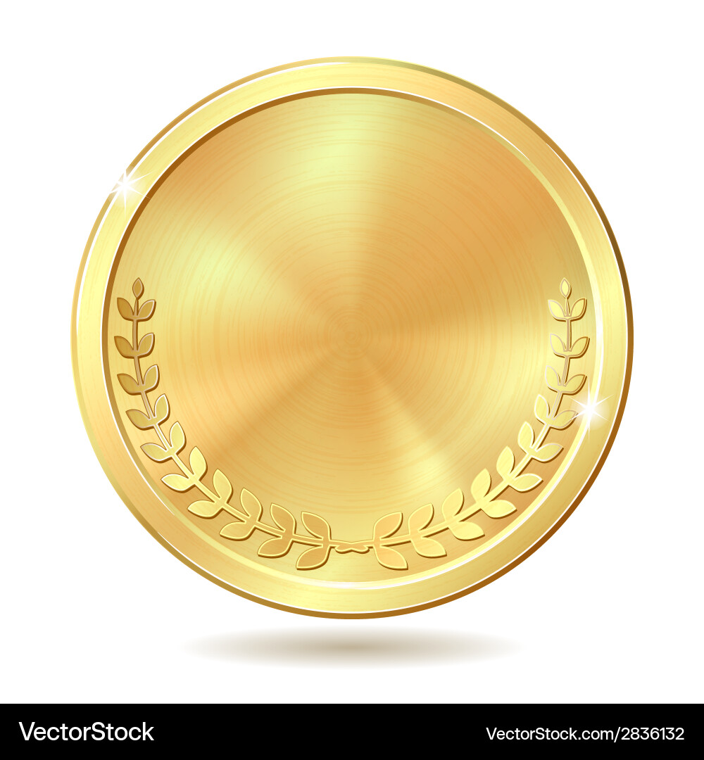 Golden coin Royalty Free Vector Image - VectorStock