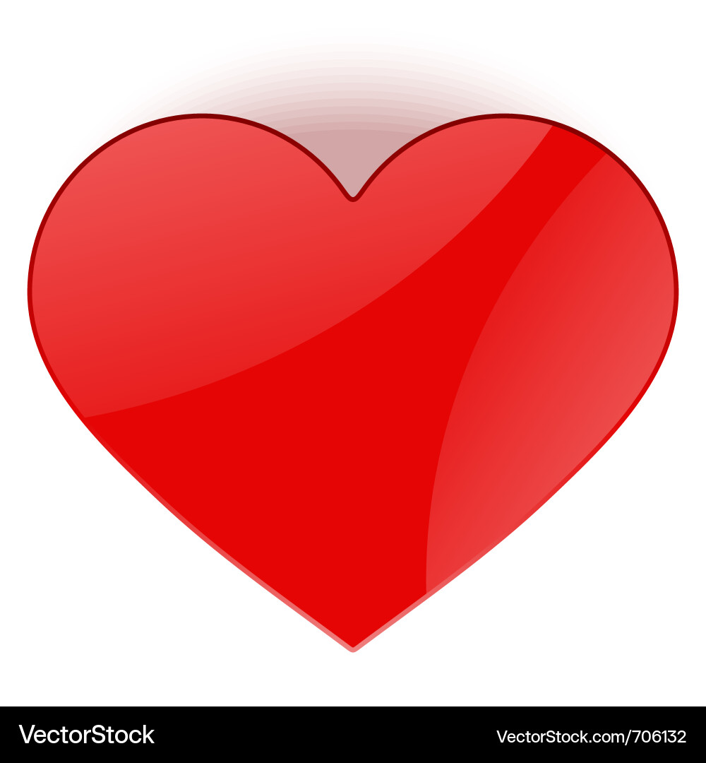 Heart top view Royalty Free Vector Image - VectorStock