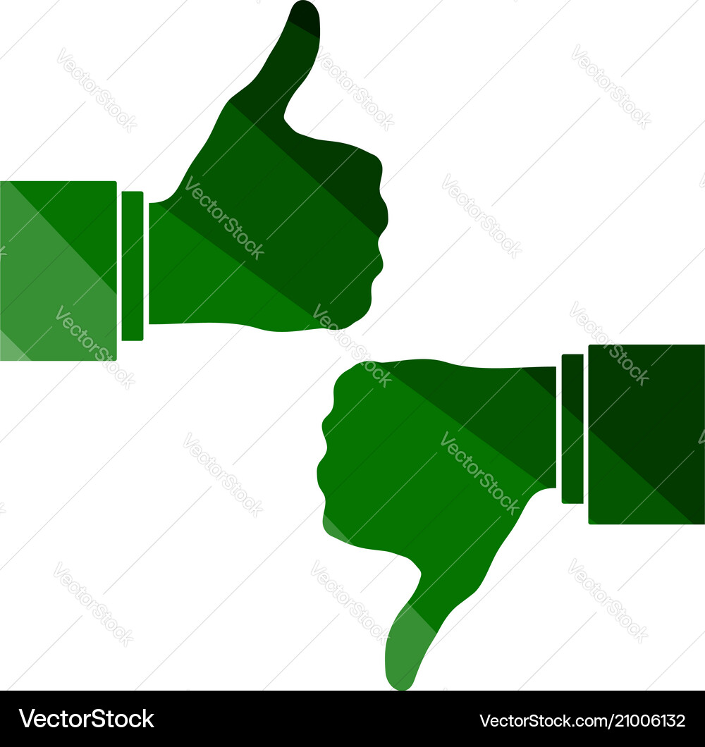 Like and dislike icon Royalty Free Vector Image