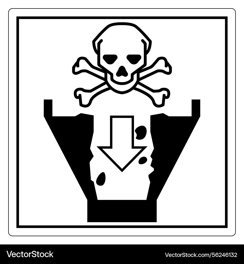 Warning sign featuring skull and crossbones Vector Image