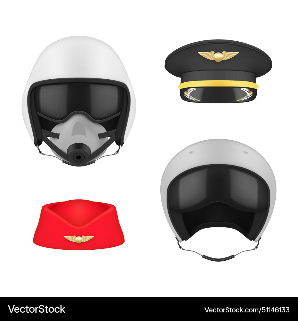 Aviation pilot hats and protective helmet airplane