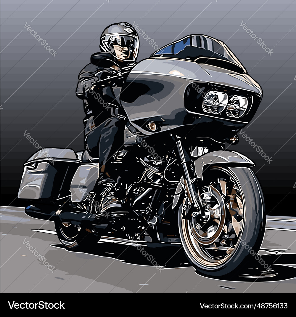 Classic Motorcycle Cruiser Royalty Free Vector Image