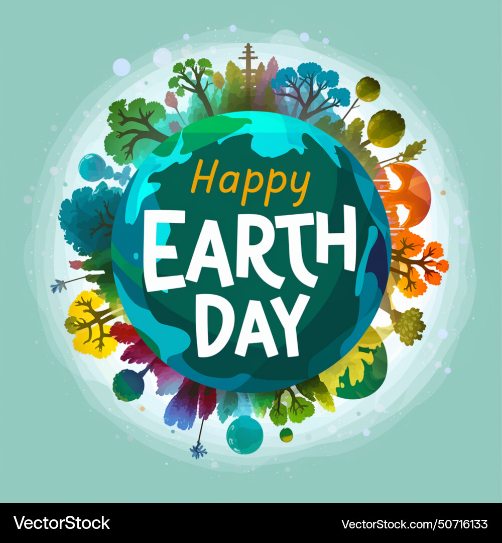 Earth day design happy 22 april Royalty Free Vector Image