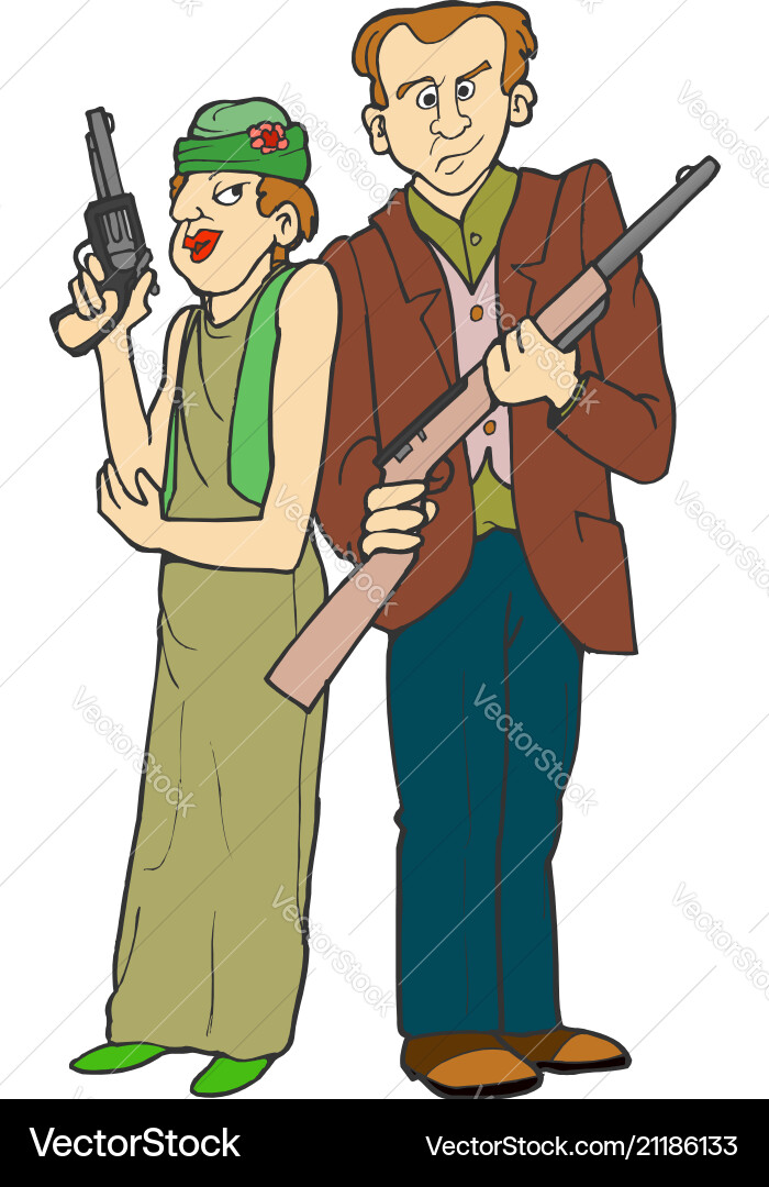 Gangster cartoon character design Royalty Free Vector Image