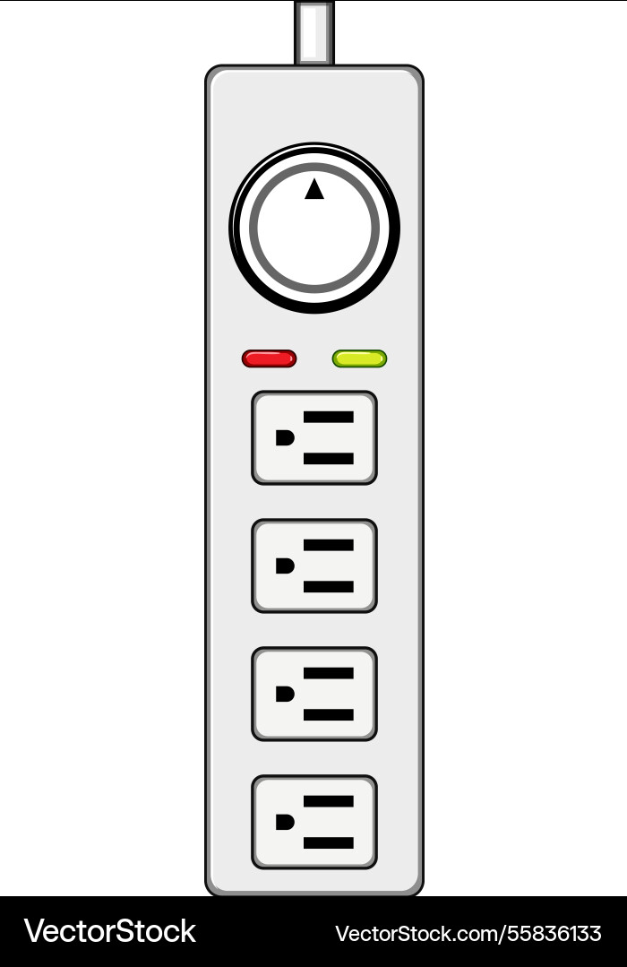Google power strip smart cartoon Royalty Free Vector Image