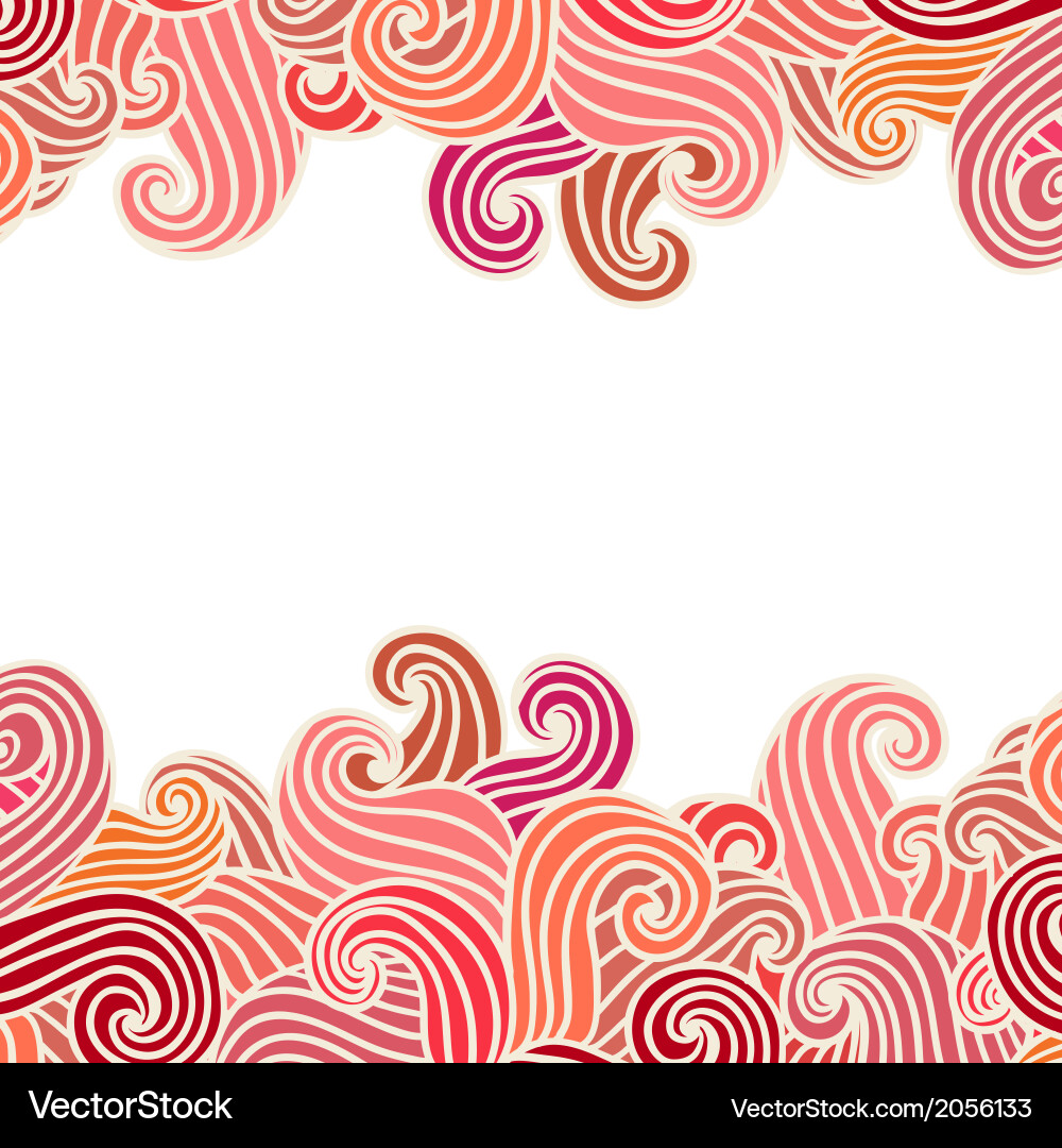 Hand drawn wavy background Royalty Free Vector Image