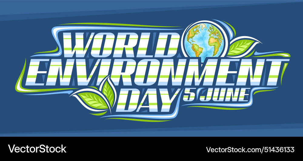 Logo for world environment day Royalty Free Vector Image