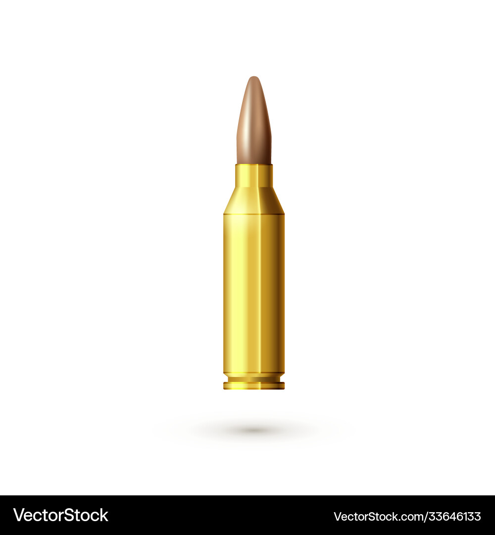 Realistic machine gun bullet sniper rifle Vector Image