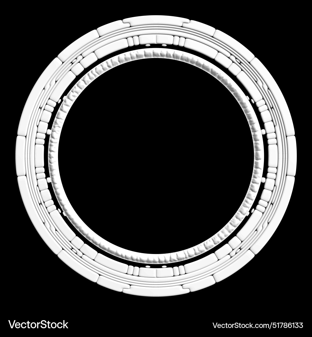 Set of round segmented hifi user interface Vector Image