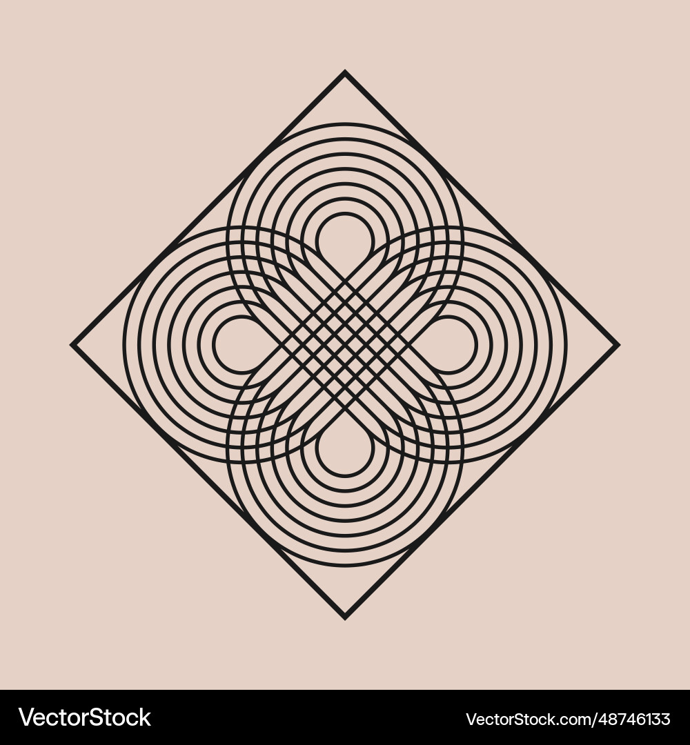 Square infinity symbol black option abstract Vector Image