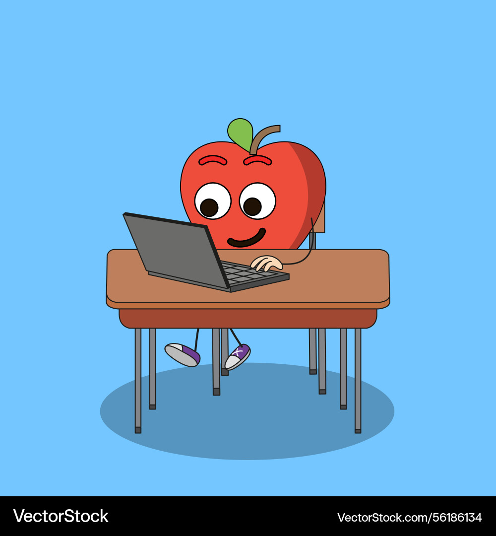 Apple mascot Royalty Free Vector Image - VectorStock