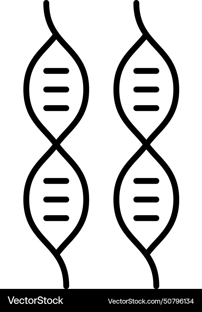 Dna icon line design template isolated Royalty Free Vector