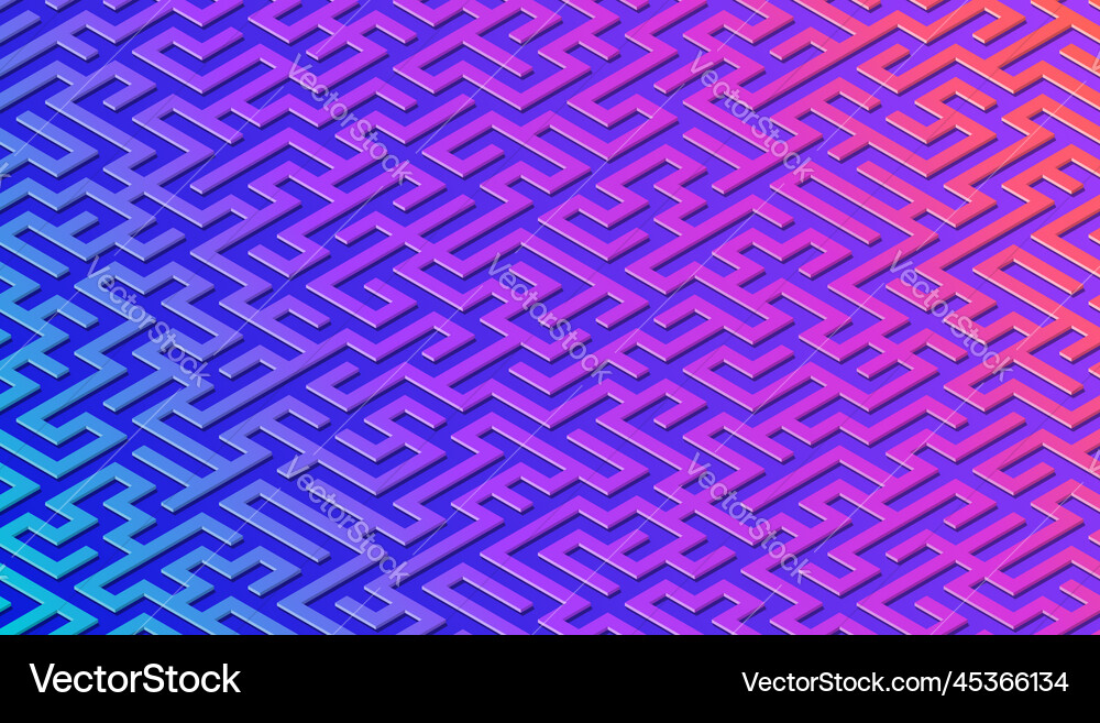 Maze Pattern Abstract Background With Vibrant Royalty Free Vector