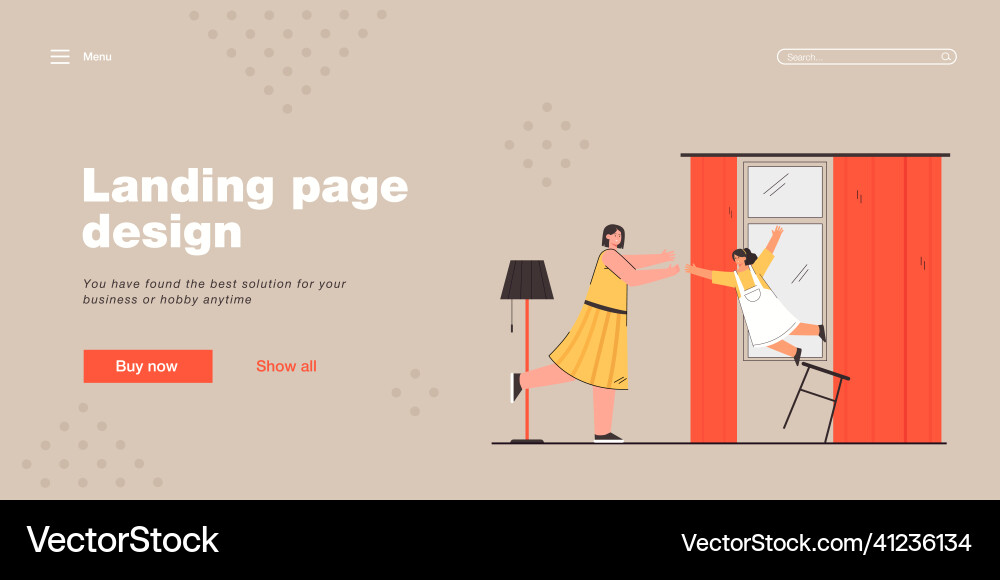 Mother catching falling daughter Royalty Free Vector Image