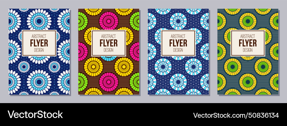 Set of flyers posters banners placards Royalty Free Vector