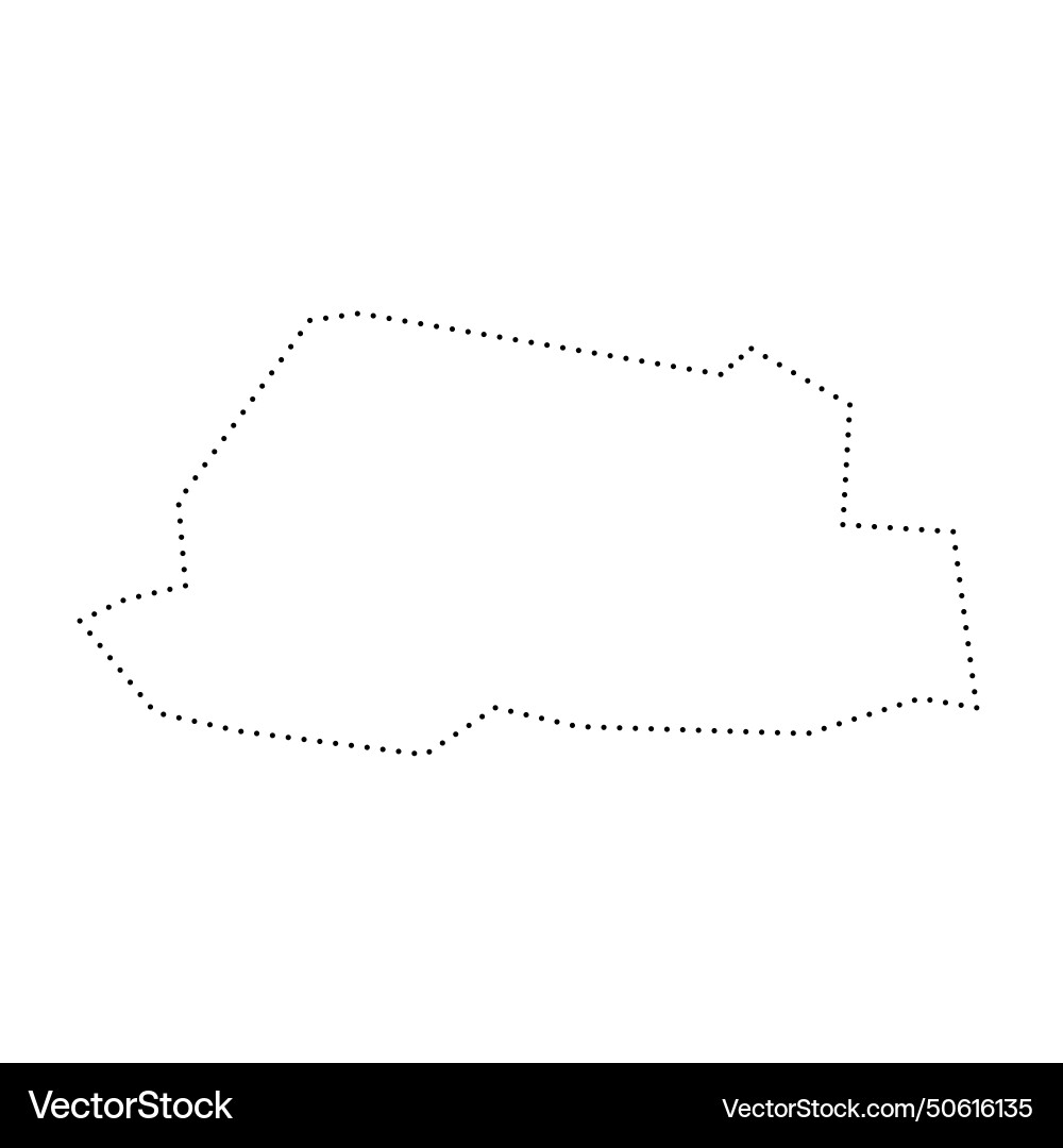 Bhutan dotted outline map Royalty Free Vector Image