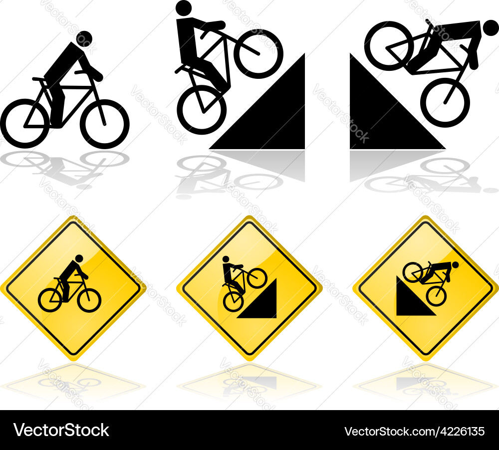 Bicycle signs Royalty Free Vector Image - VectorStock