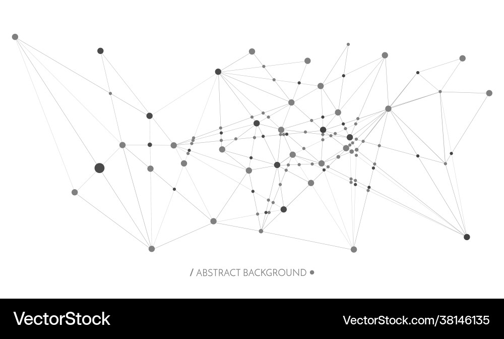 Connected lines and dots network sign Royalty Free Vector