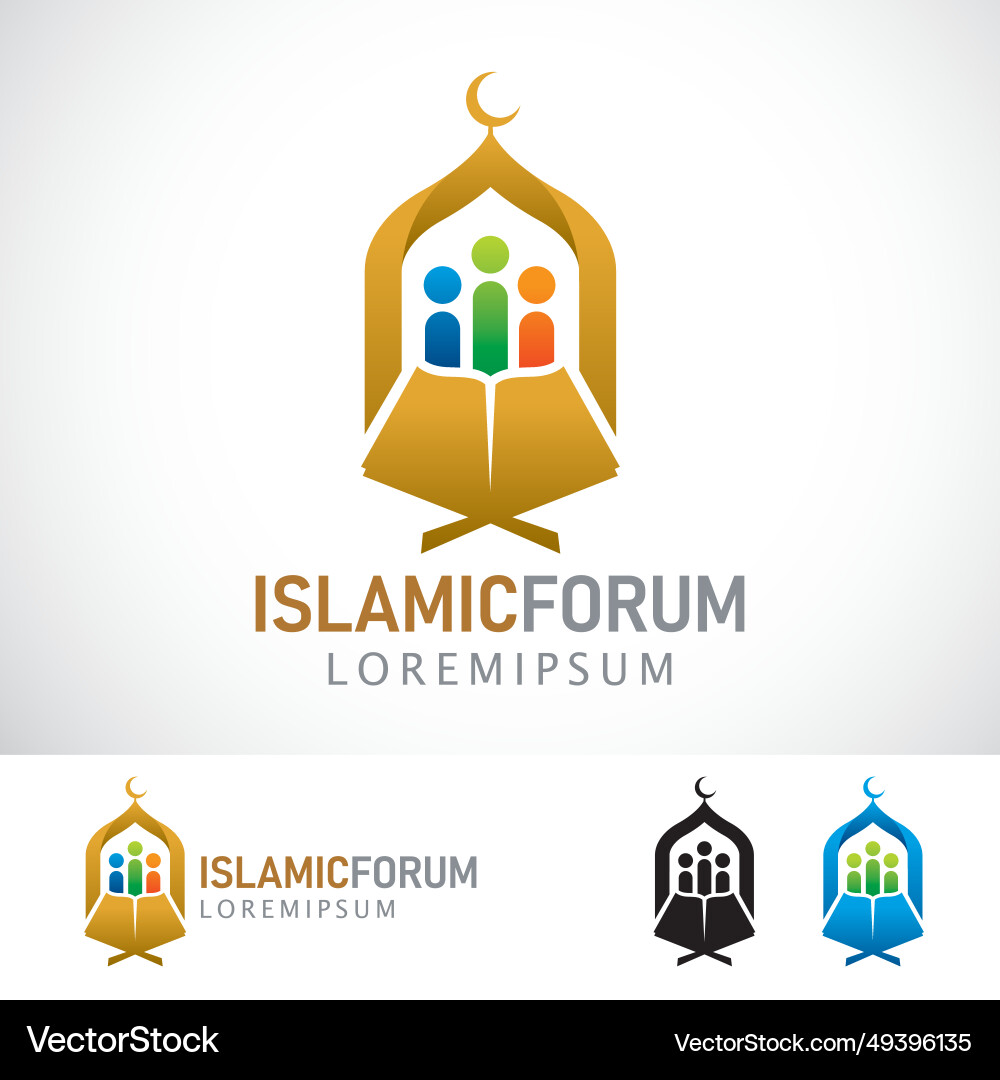 Islamische Forum Logo Design Vorlage Lizenzfreier Vektor