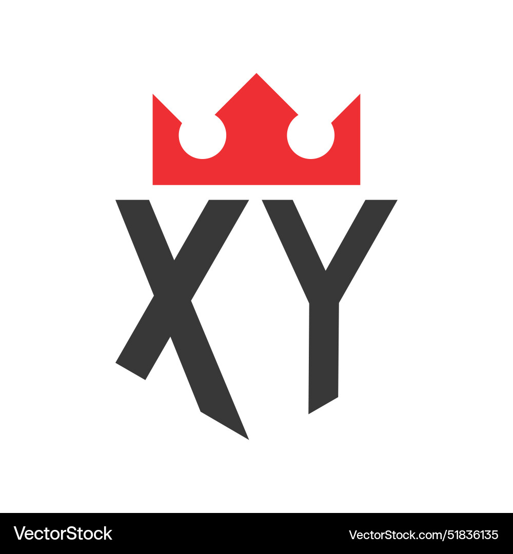 Letter xy crown logo Royalty Free Vector Image