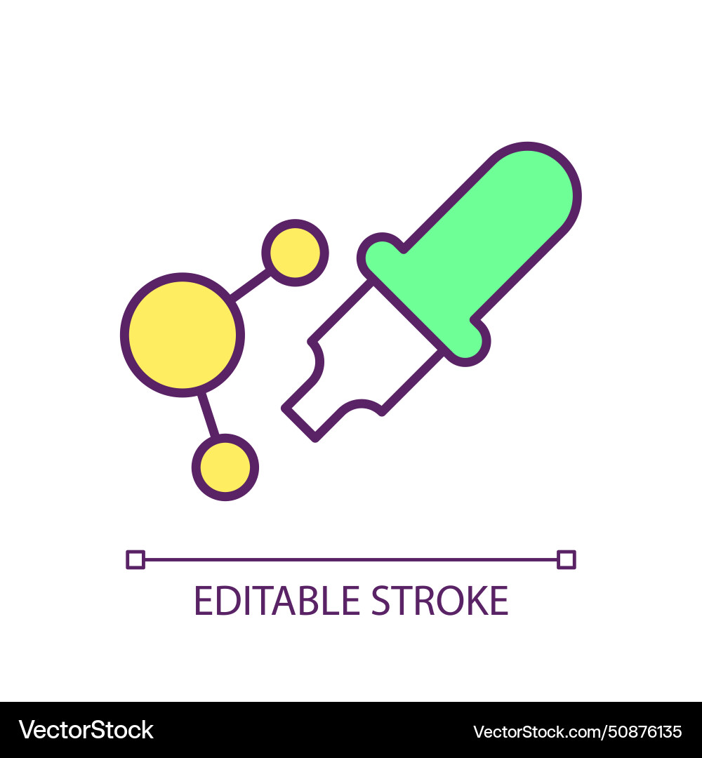 Molecular connections editing rgb color icon Vector Image