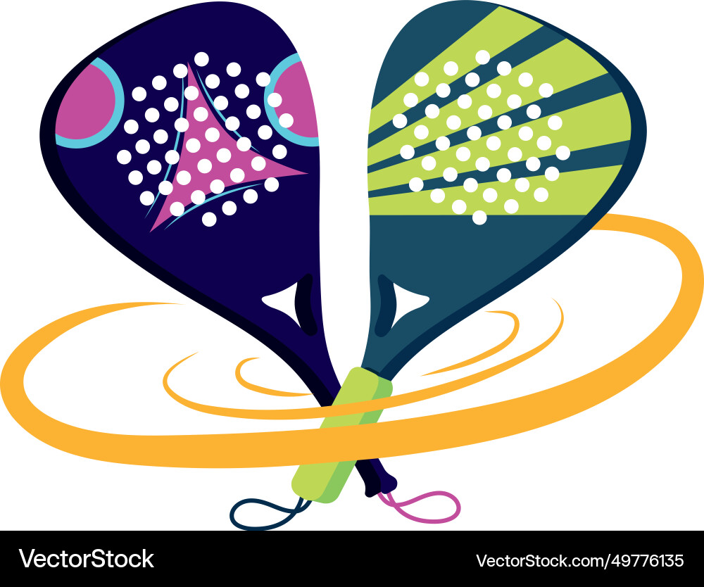 Padel tennis rackets Royalty Free Vector Image