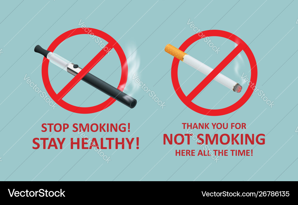 Stop smoking cigarettes concept Royalty Free Vector Image