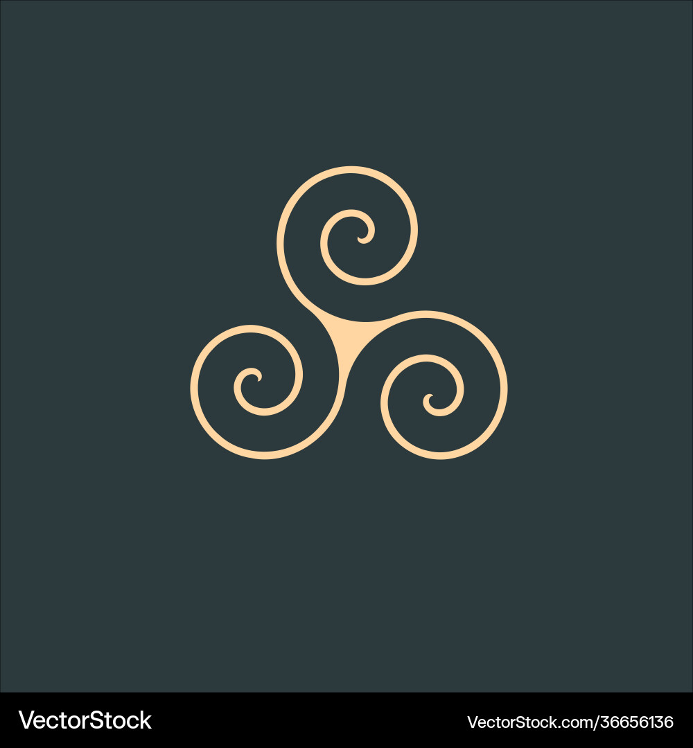 Abstract spiral logo design trinity unity Vector Image