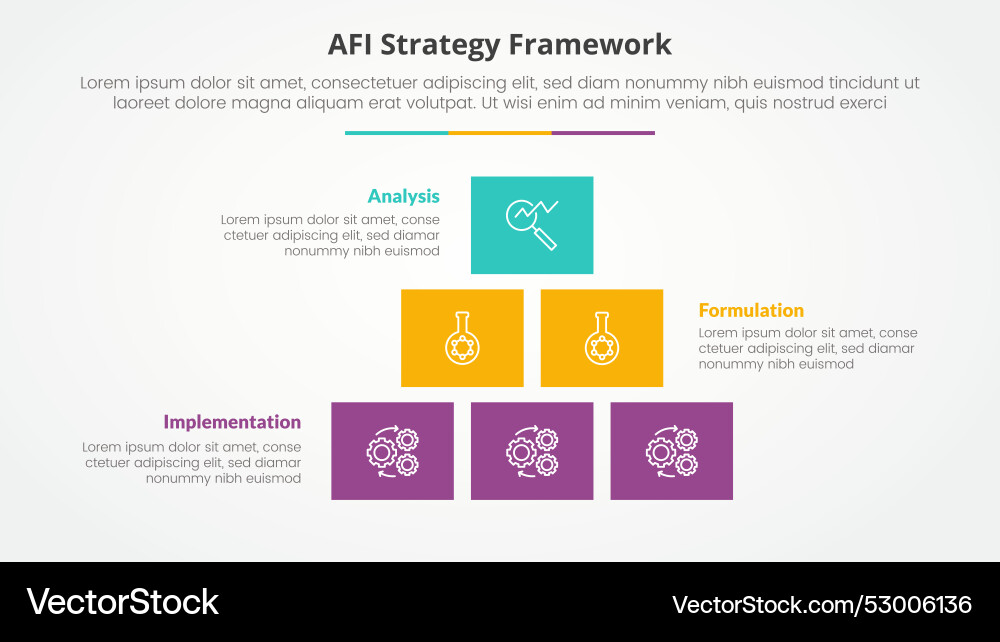 Afi framework strategy infographic concept Vector Image