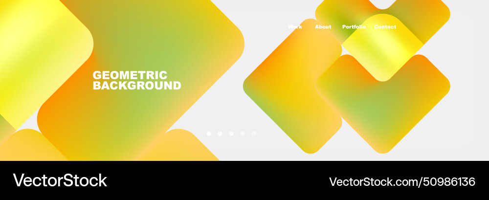 Square internet web page design template Vector Image