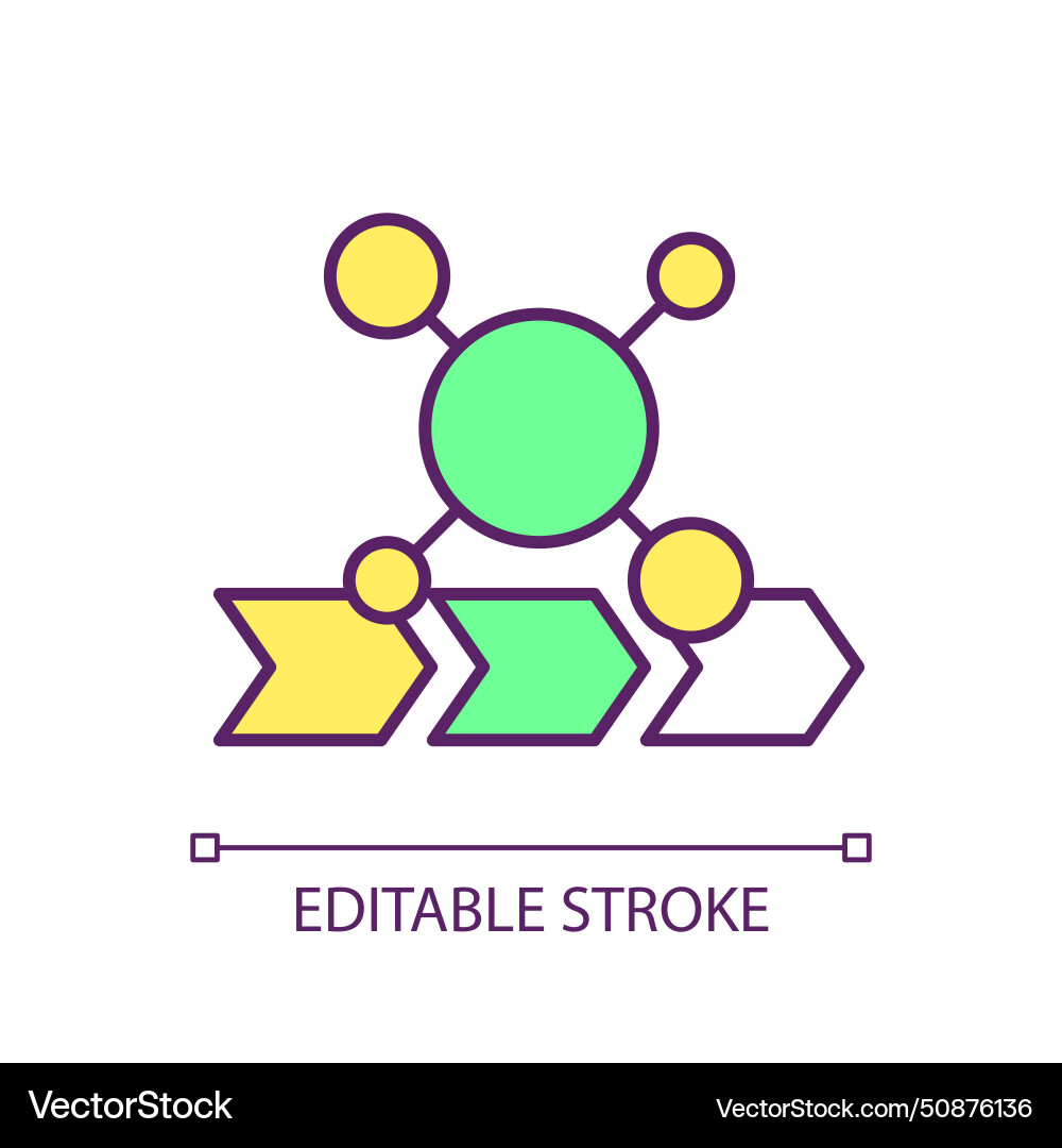 Synthesis catalysis rgb color icon Royalty Free Vector Image