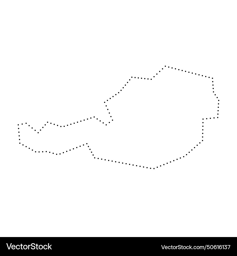 Austria dotted outline map Royalty Free Vector Image