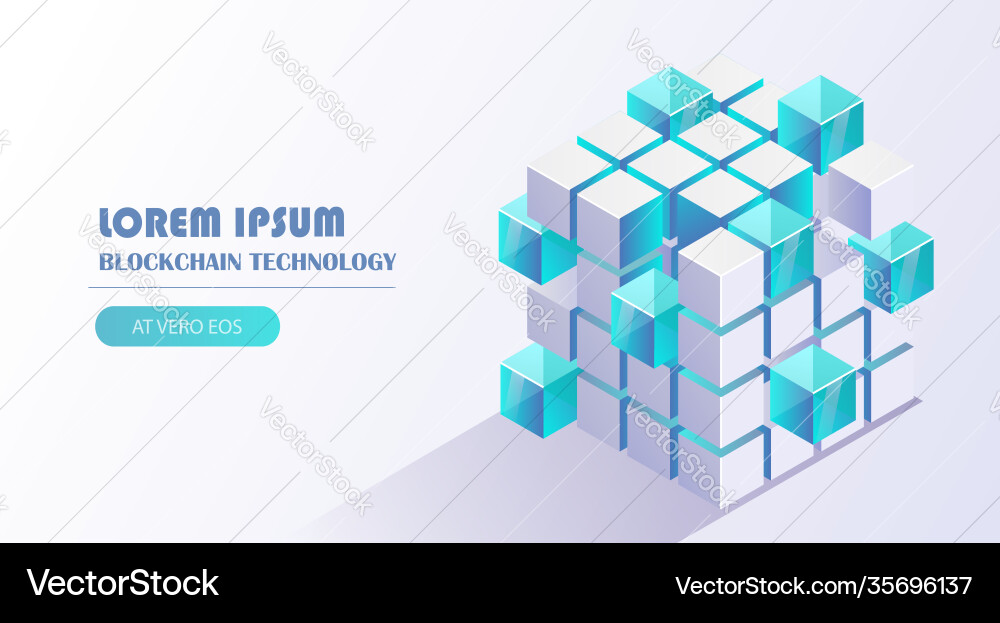 Blockchain technology concept Royalty Free Vector Image