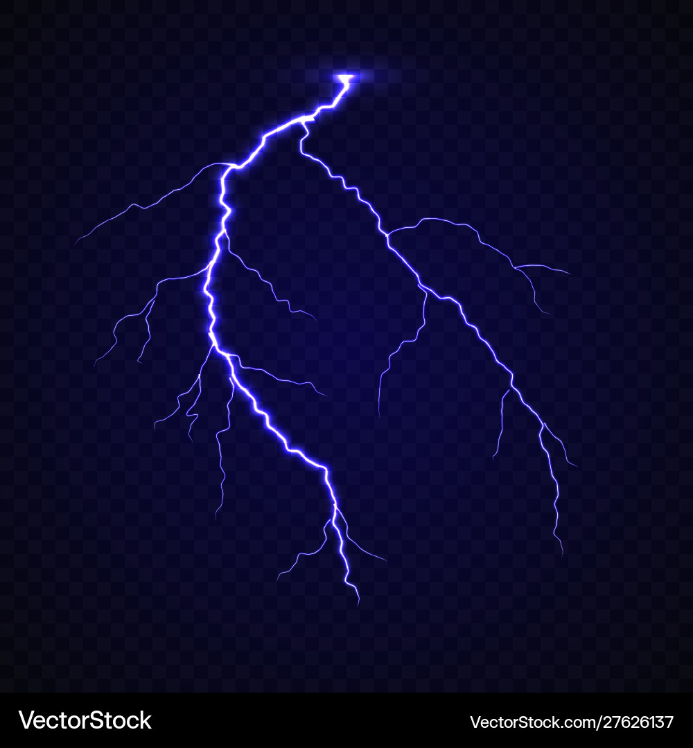 Dramatic Lightning Strike Royalty Free Vector Image