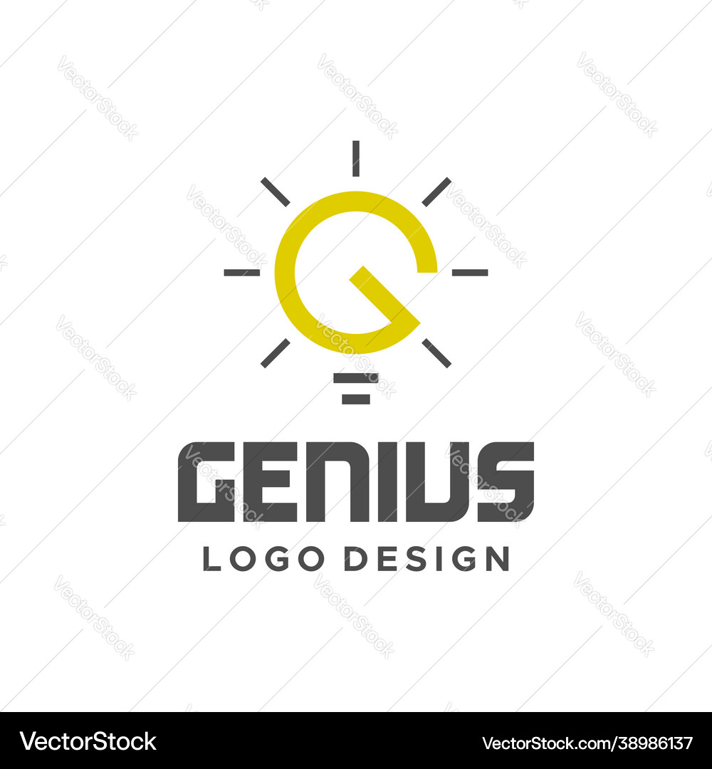Genius logo Royalty Free Vector Image - VectorStock
